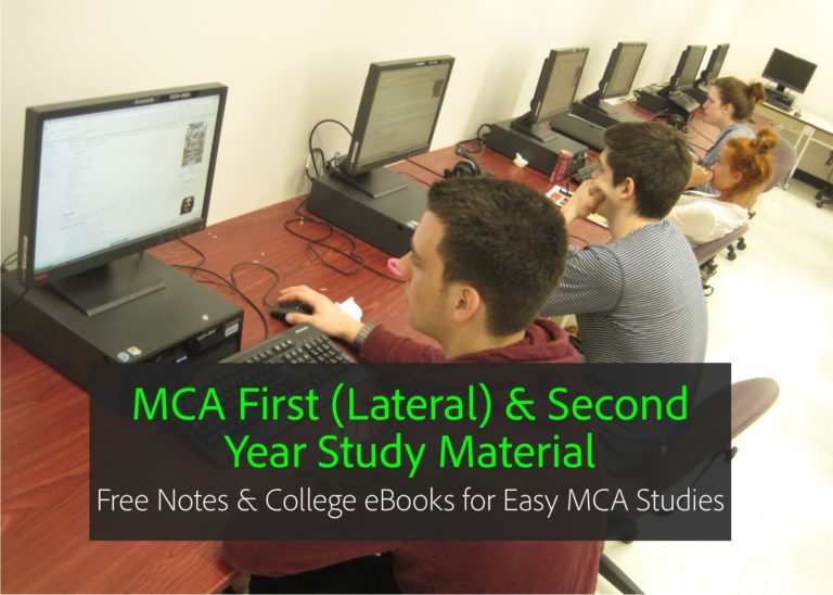 MCA First Year (Lateral Entry) and Second Year Notes & eBooks ...